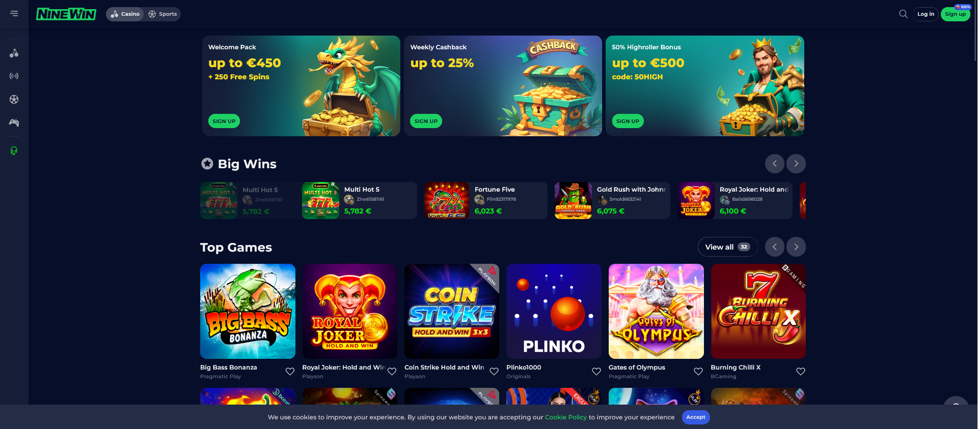 NineWin casino in the UK - Thrilling Games, Fast Payouts, and Big Wins!